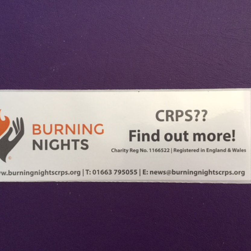 Bumper Sticker | Shop CRPS Awareness Products | Burning Nights CRPS Support