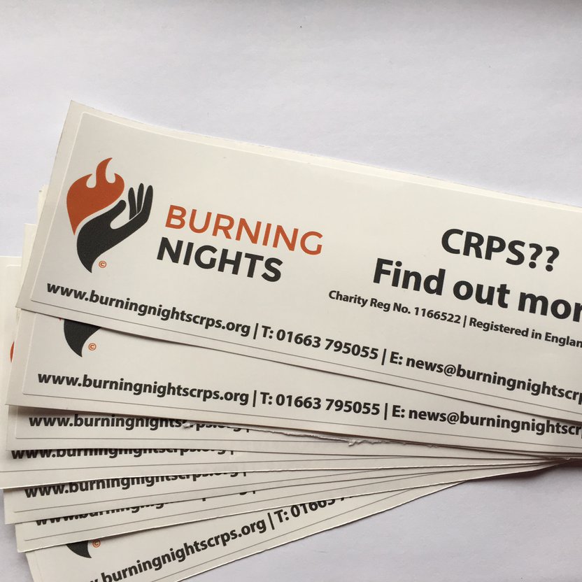 Window Sticker | Shop CRPS Awareness Products | Burning Nights CRPS Support
